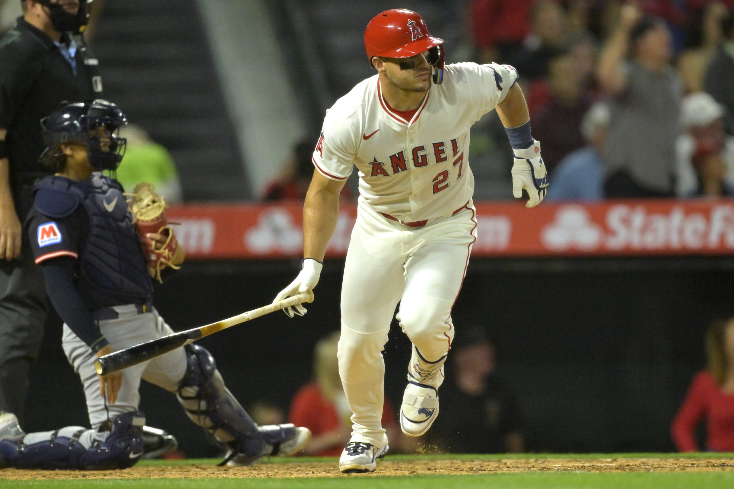 Trout, O’Hoppe Go Deep in 7-Run Fifth as Angels Roll Past Guardians 10 ...